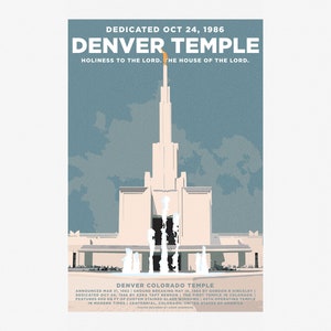 Denver Temple Poster - Etsy