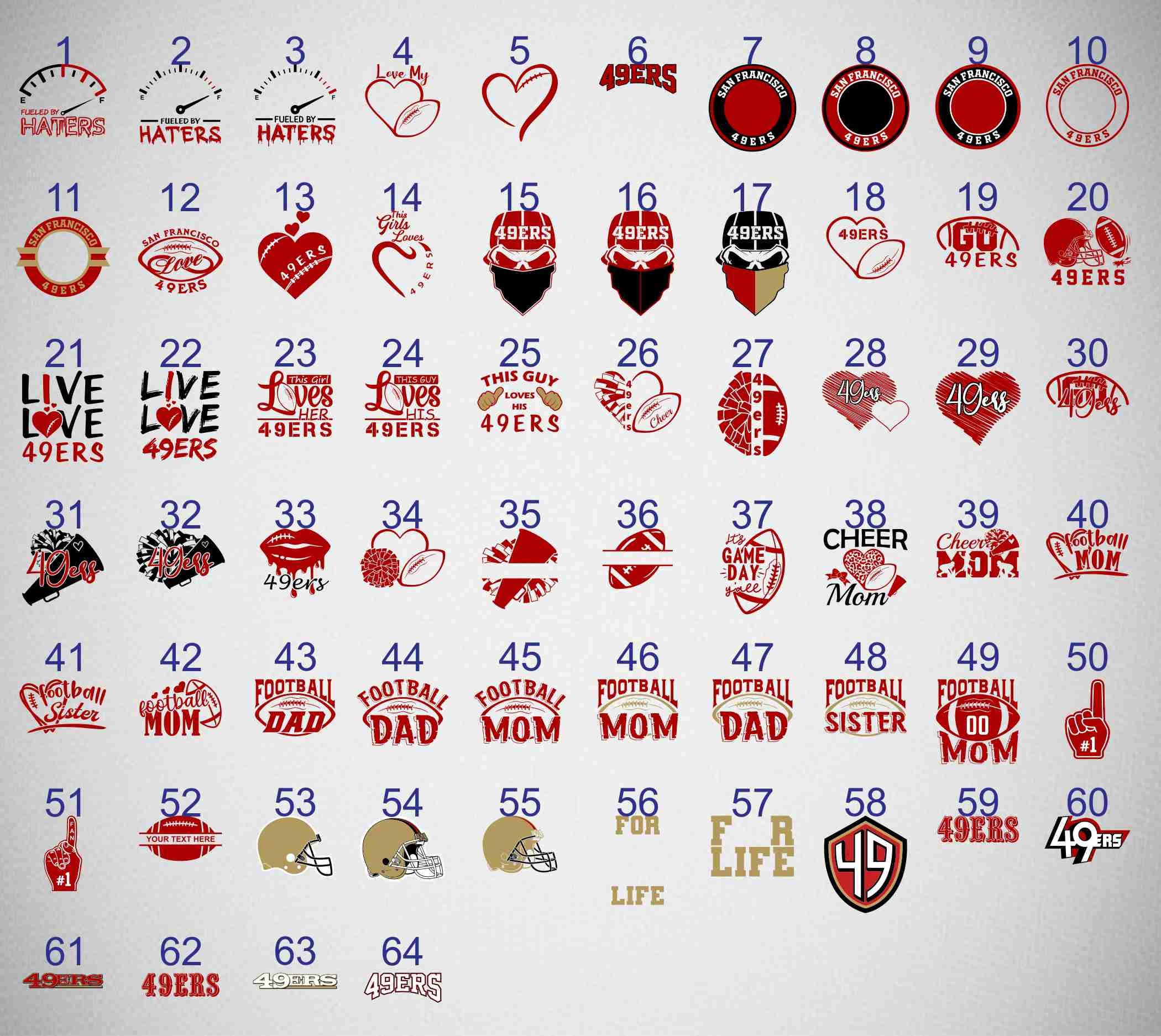 Small 49ers Stickers - Etsy