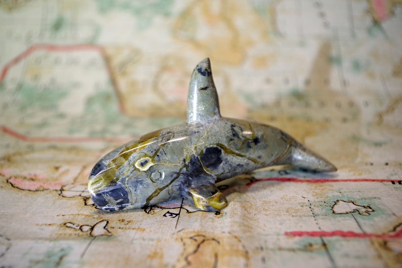 Septarian Stone Orca Killer Whale - Custom Hand Crafted Carving ...