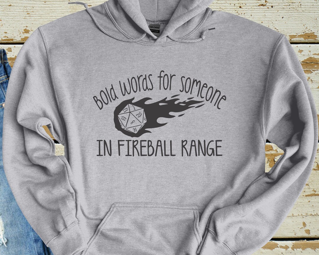 Fireball Range Hoodie, Dnd Hooded Sweatshirt, Dungeons and Dragons ...