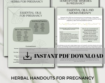 PDF Printable Prenatal Handout, Pregnancy Safe Herbs, Essential Oils and Homeopathic Remedies ...