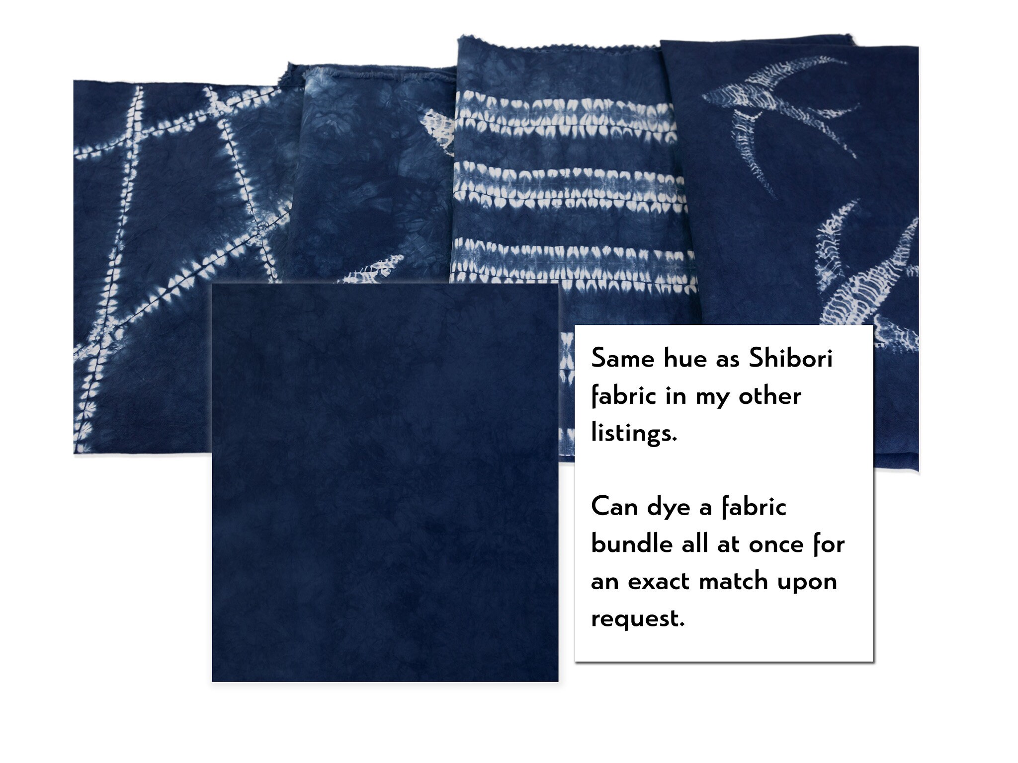 Indigo Blue Fiber Reactive Dyed Fabric / Hand Dyed Shibori Cotton ...