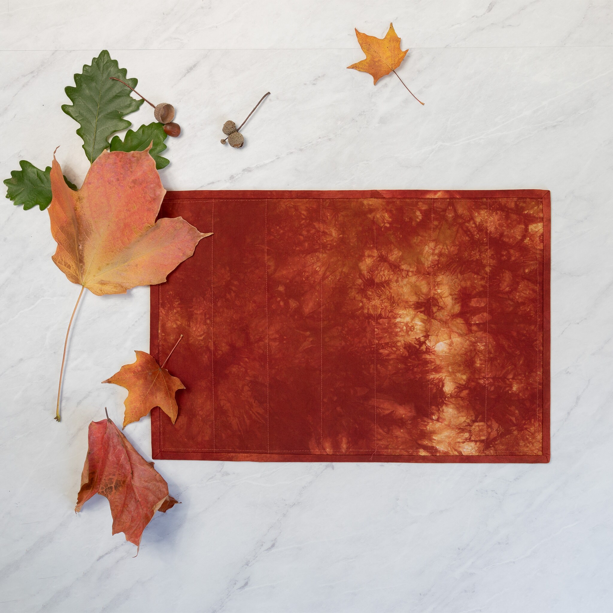 Fall Colors Placemat Set Handmade With Hand Dyed Kona Cotton - Etsy