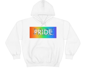 LGBTQ Rainbow Pride Clothing, Rainbow Unisex Heavy Blend Hooded ...