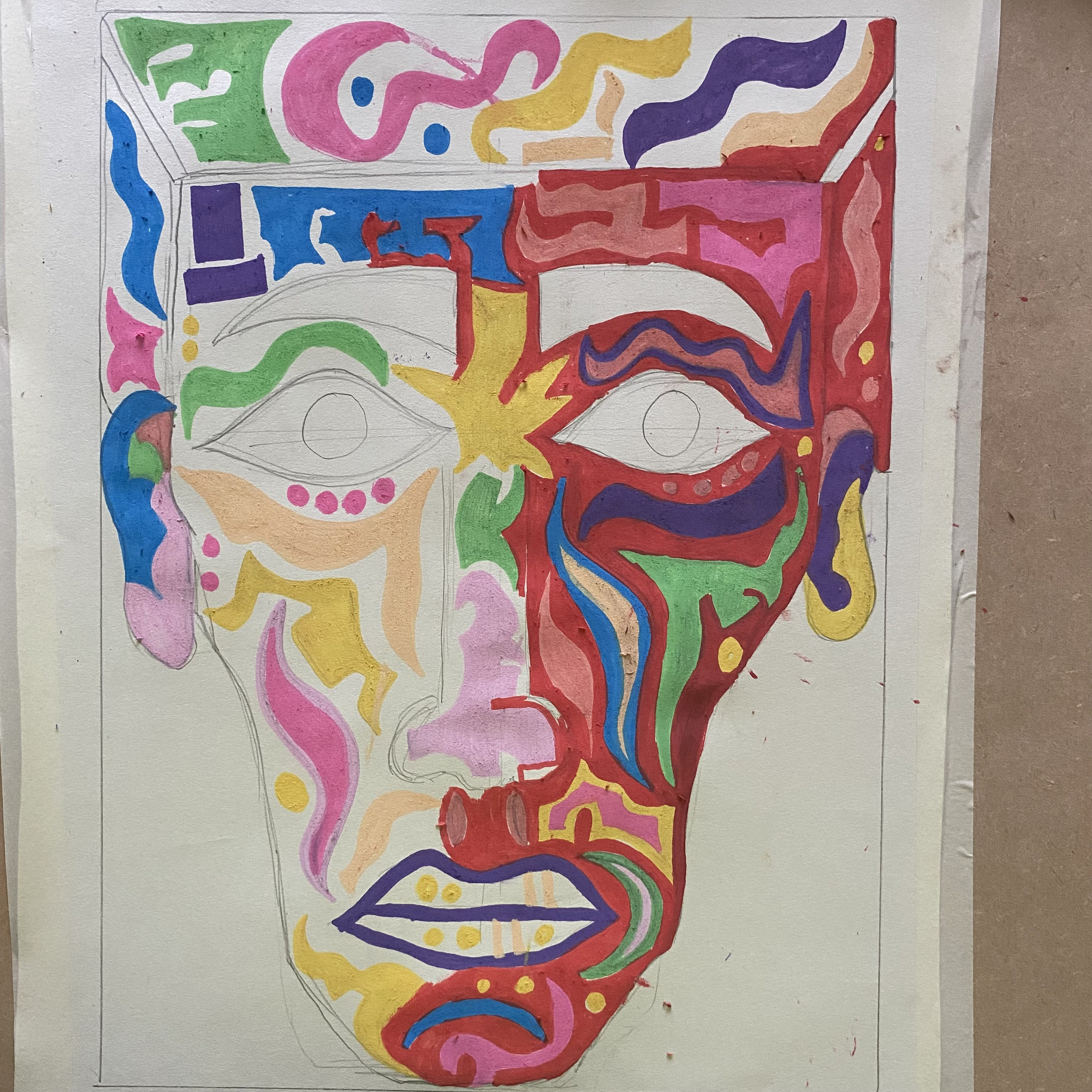 Tribal Portrait Painting. A3. Psychosomatic Warfare. - Etsy