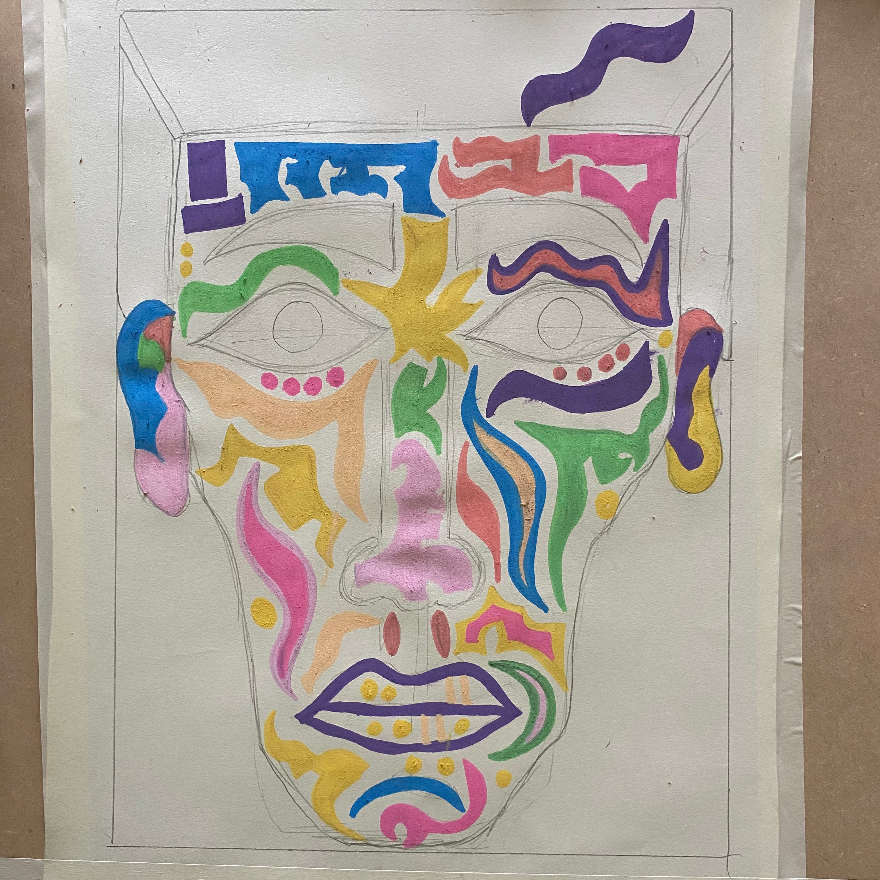Tribal Portrait Painting. A3. Psychosomatic Warfare. - Etsy