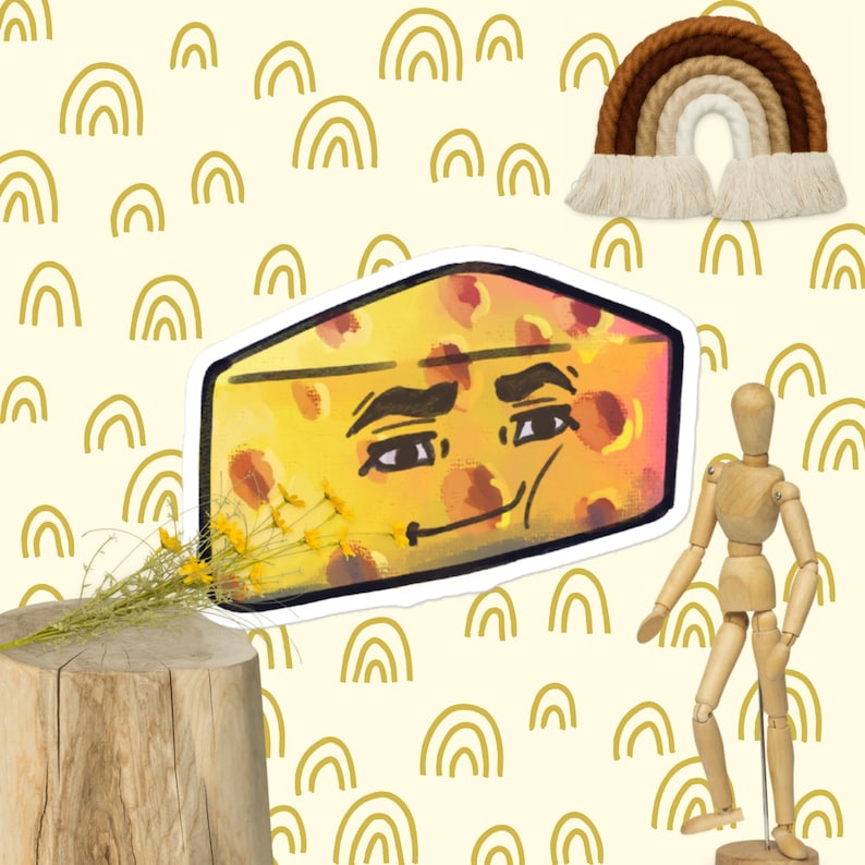 Hilarious Roblox Cheese Sticker - Funny Meme Decal for Laptops and ...