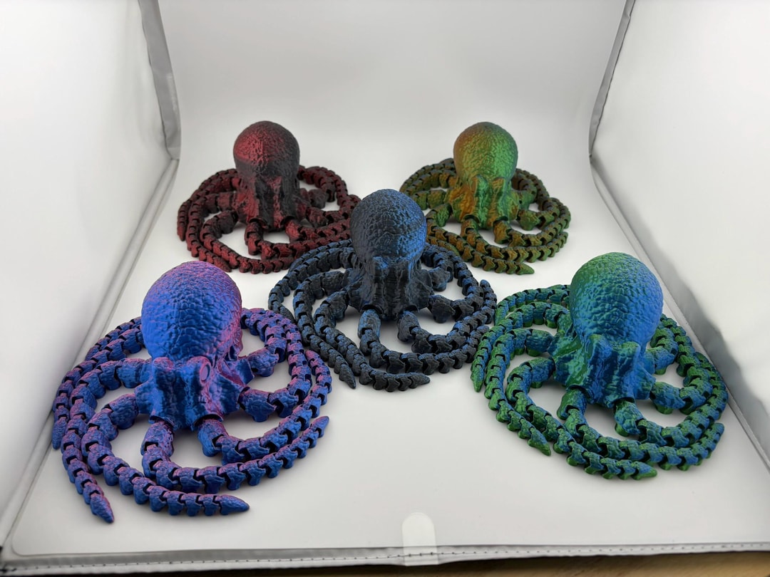 3d Printed Articulated Octopus Fidget Toy - Etsy