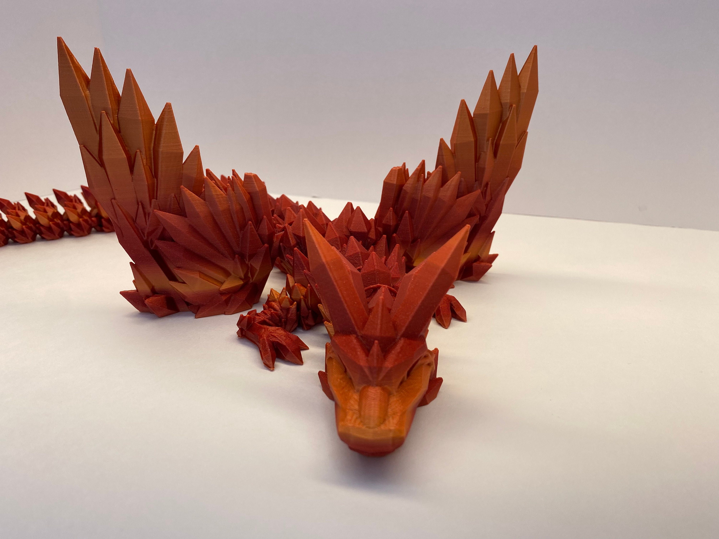 3d Printed Articulated Winged Dragon,cinderwing3d - Etsy