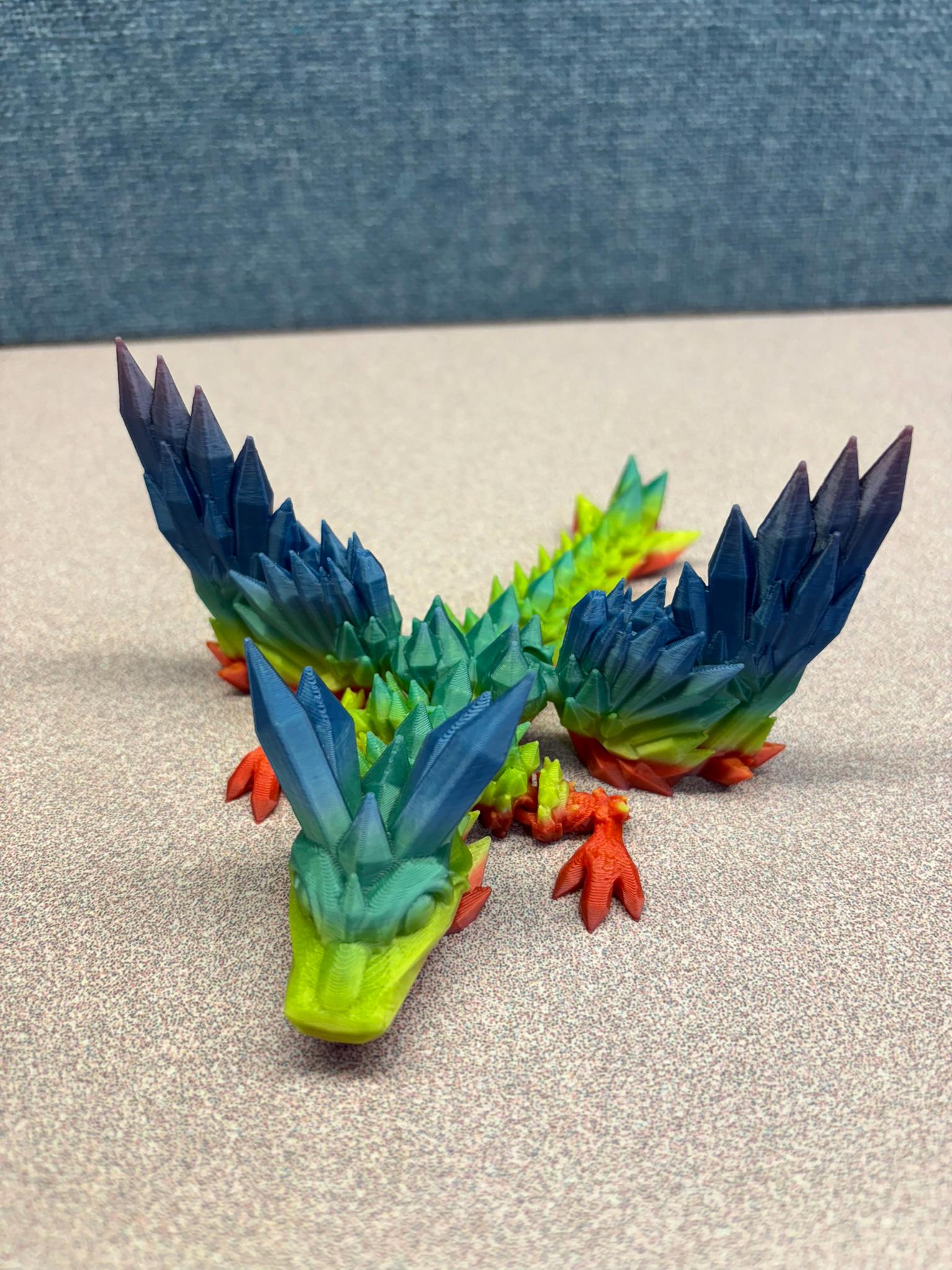 3d Printed Articulated Winged Dragon,cinderwing3d - Etsy
