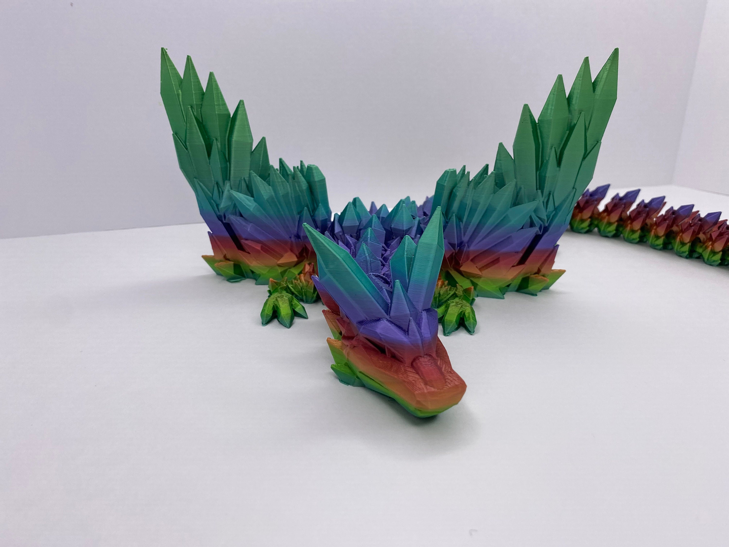 3d Printed Articulated Winged Dragon,cinderwing3d - Etsy