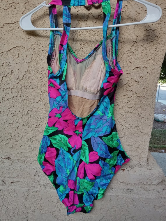 Vintage 1980s "Maxine of Hollywood" One Piece Swimsuit - Gem