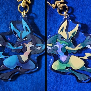 Acrylic Lucario Keychain - Etsy