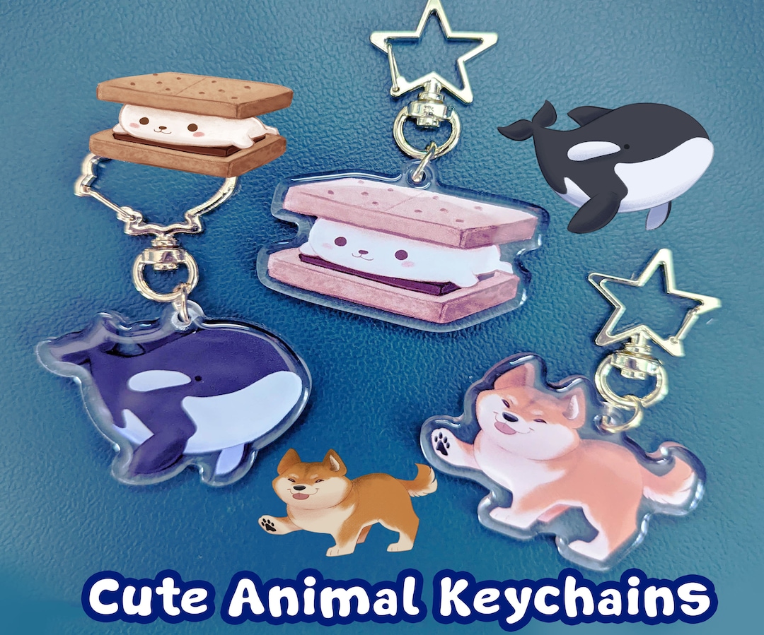 Cute Animals- Stickers and Keychains - Etsy