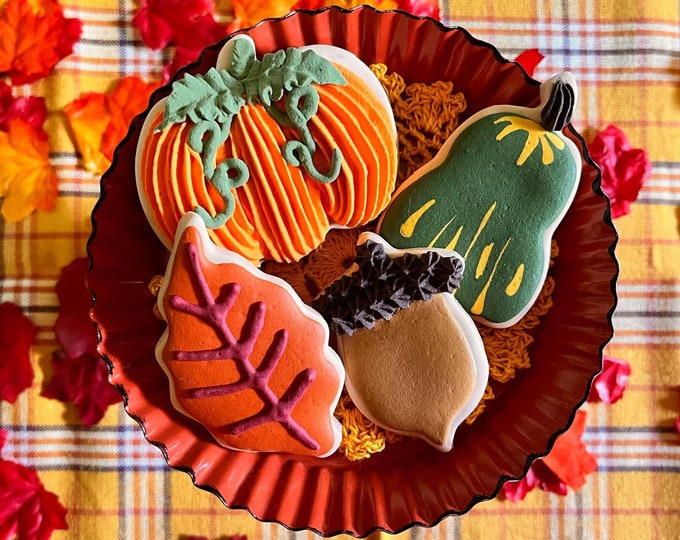 Fake Set of 4 Fall Sugar Cookies | Fall Decor | Tiered Tray Decor ...