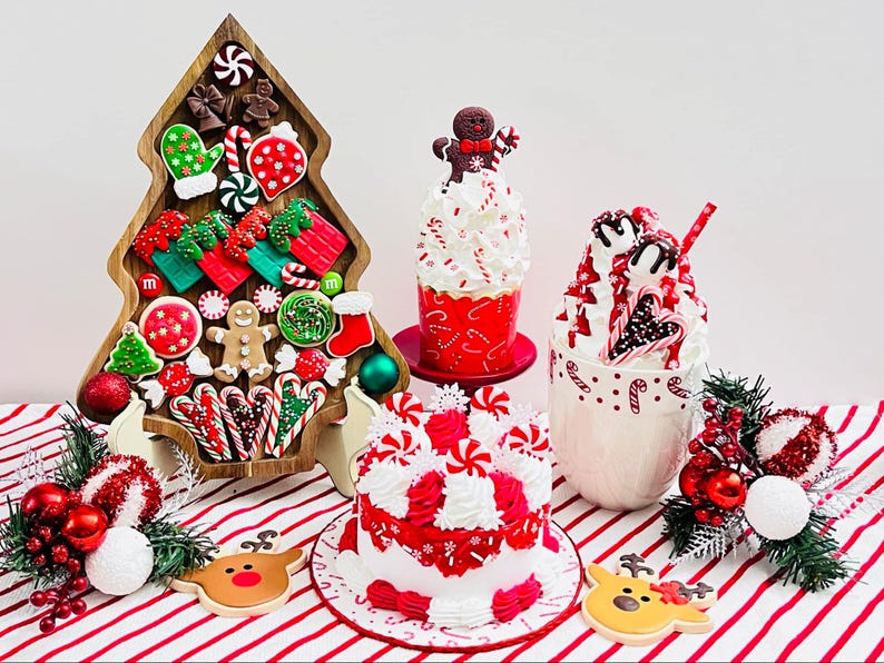 Fake Christmas Dessert Board | Christmas Charcuterie Board | Fake ...