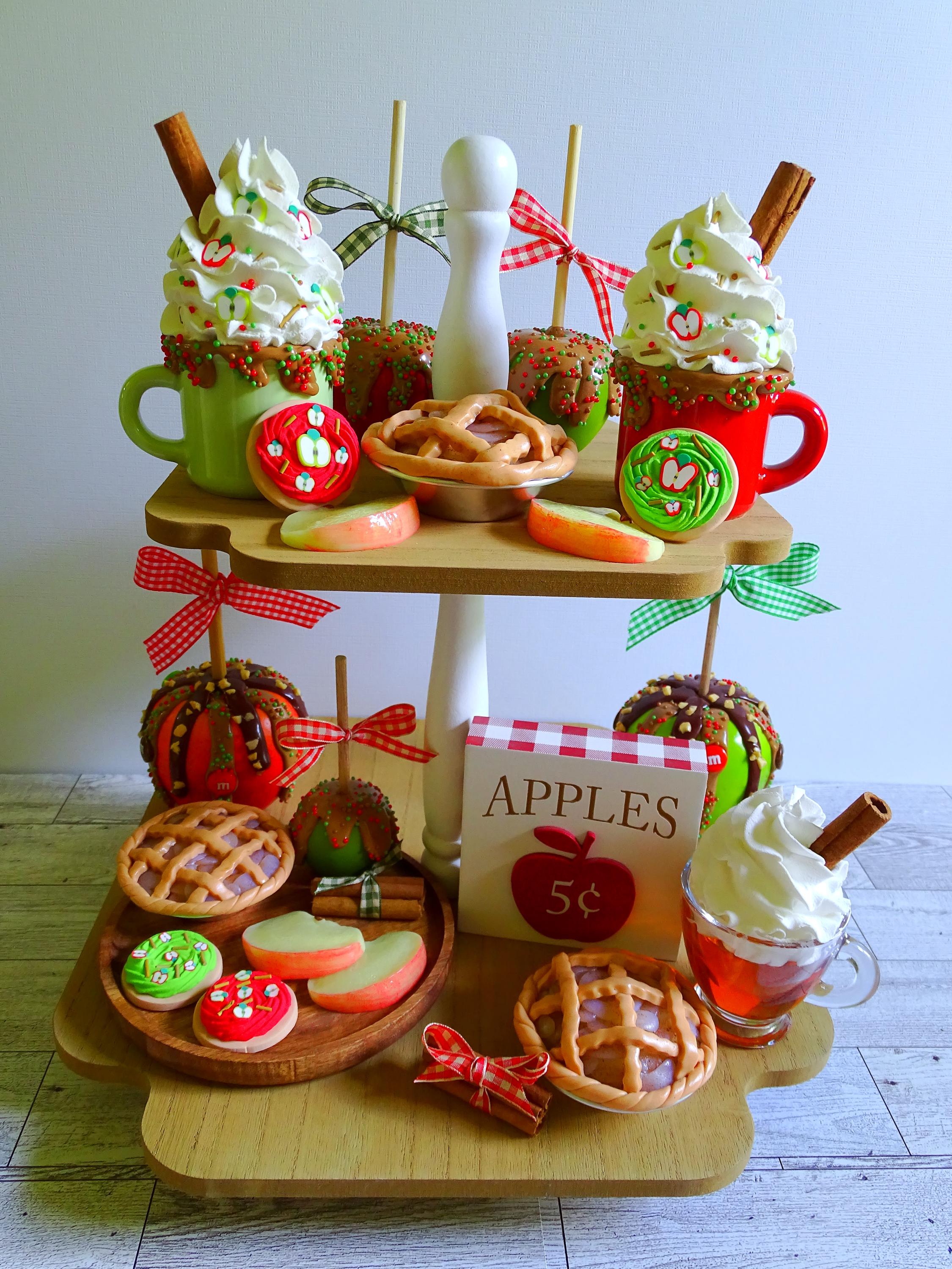 Fake Set of 2 Mini Caramel Apples | Fake Caramel Apples | Apple Tier ...