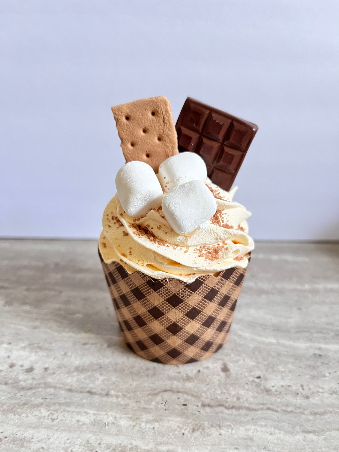 Fake Mini S'more Cupcake-graham Cracker Frosting - Etsy