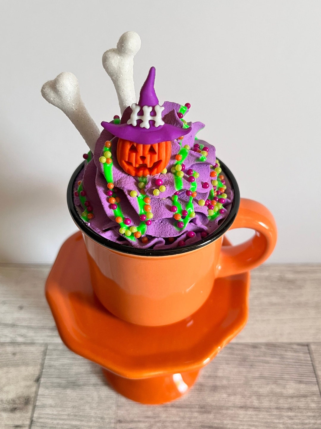 Fake Witches Brew Mini Mug-purple Whip Cream - Etsy