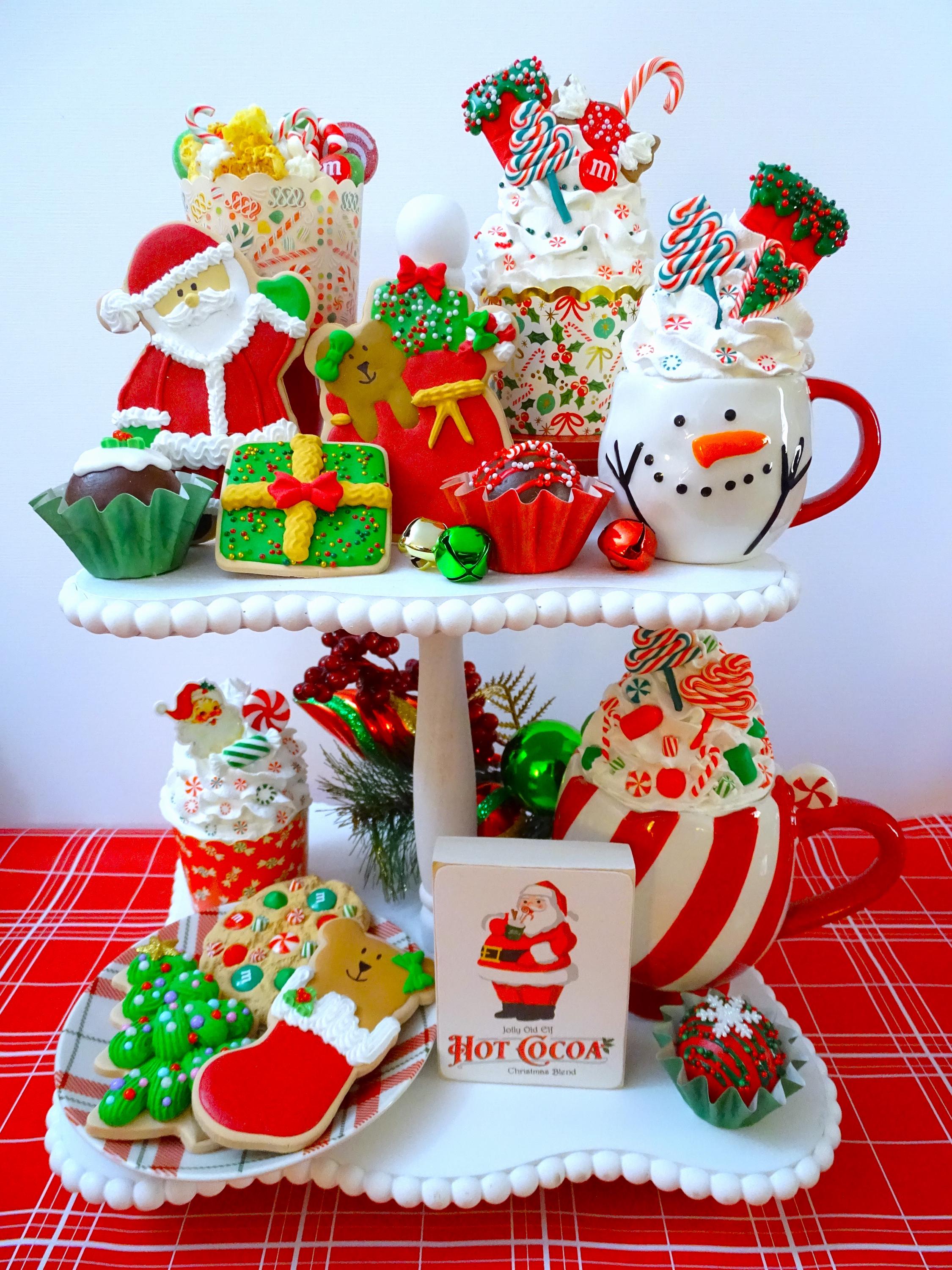 Fake Santa Cookies | Fake Christmas Cookies | Faux Christmas Cookies ...