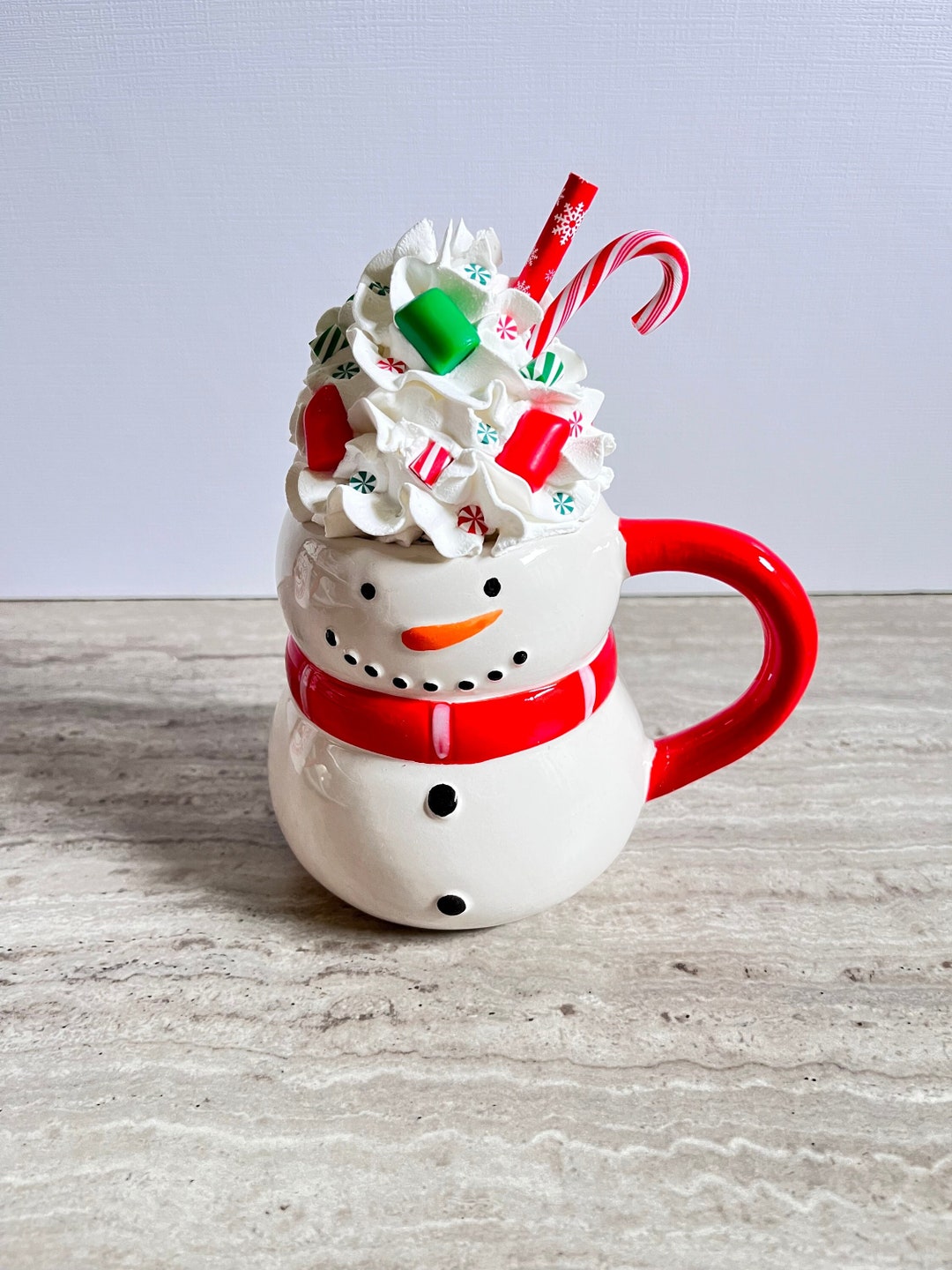 Fake Snowman Candy Hot Chocolate - Etsy