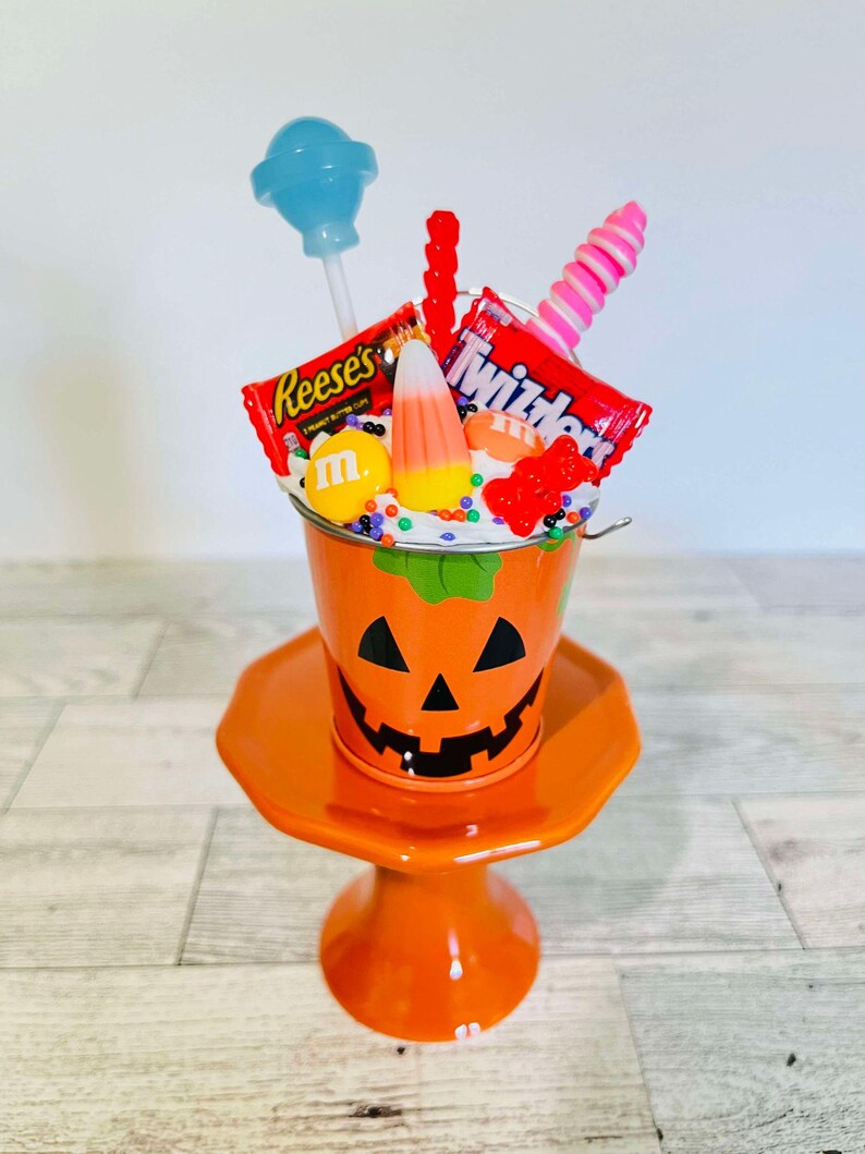 Trick or Treat Bucket W/ Candy | Fake Candy | Halloween Decor | Tier ...