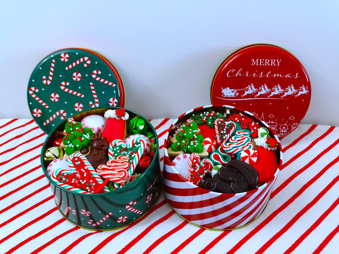 Fake Christmas Cookie Tins | Fake Christmas Cookies | Christmas Photo ...