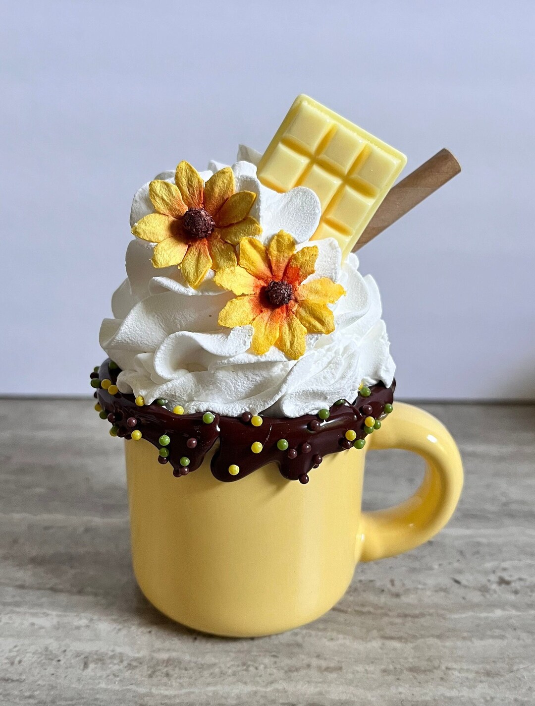 Fake Sunflower Mini Mug - Etsy