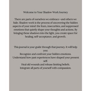 Shadow Work Journal | Inner Healing, Self-reflection (PDF) - Etsy