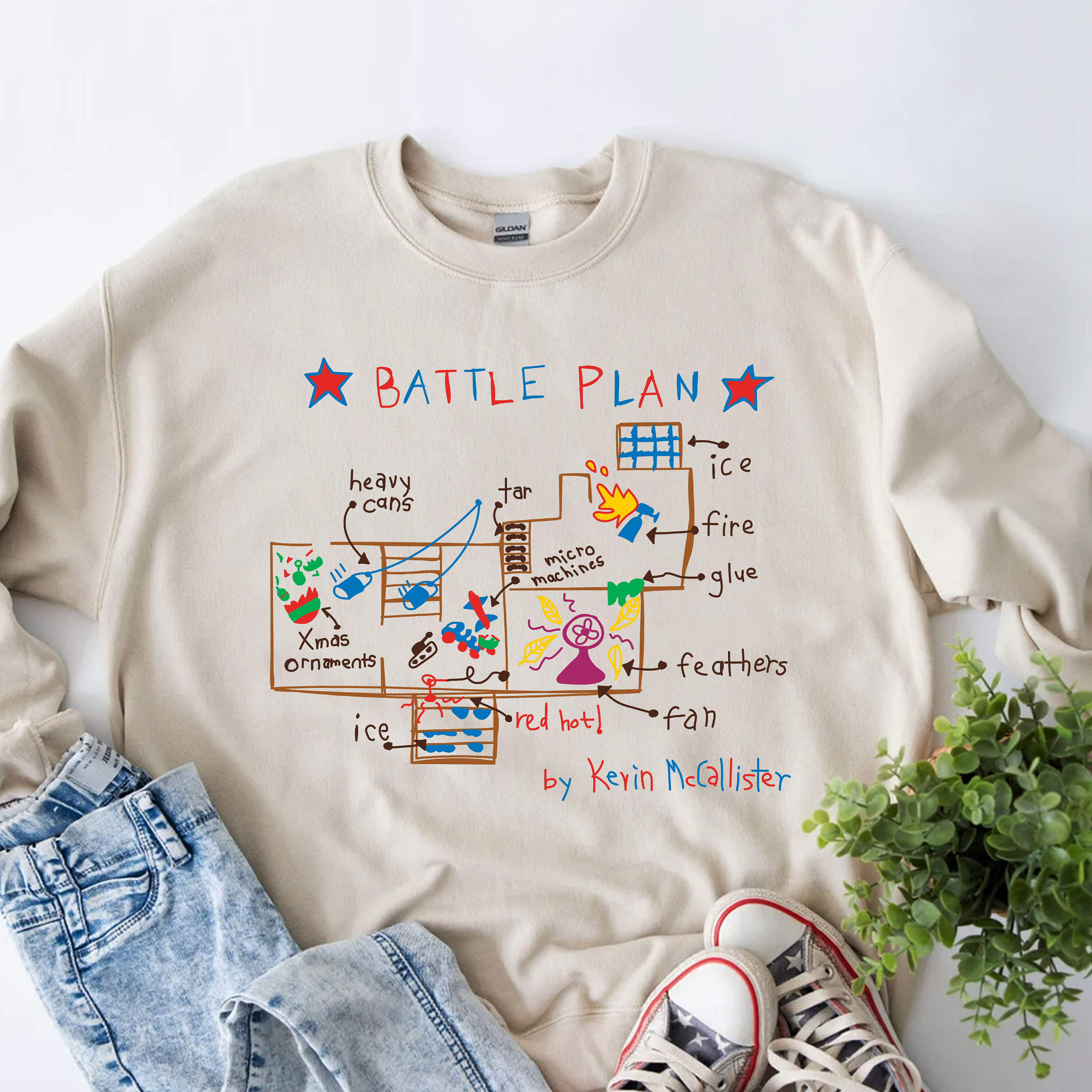 Home Alone Battle Plan Sweatshirt Wet Bandits Home Alone Movie ...