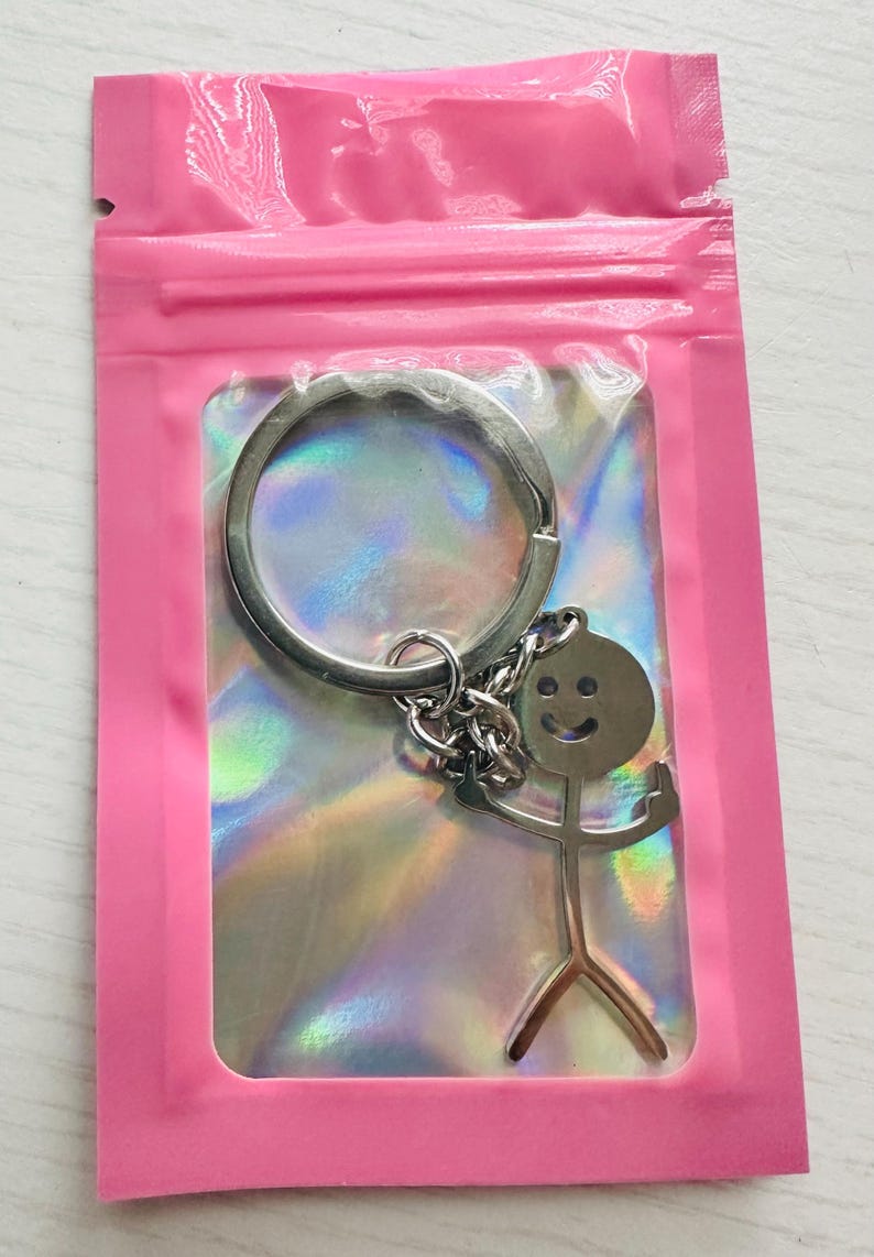 Middle Finger Stickman Keychain - Etsy