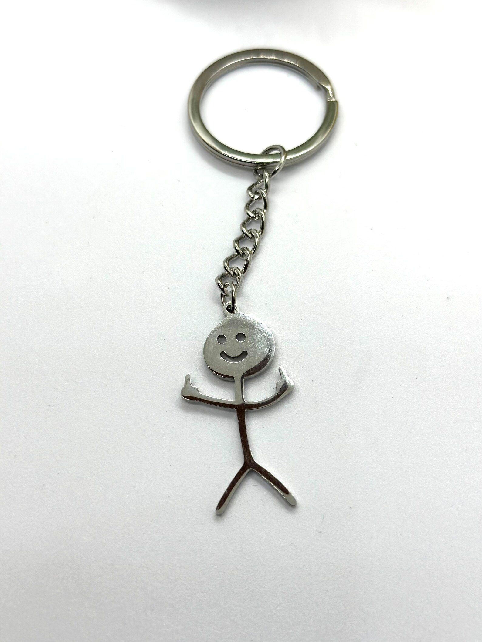 Middle Finger Stickman Keychain - Etsy