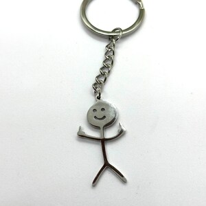 Middle Finger Stickman Keychain - Etsy