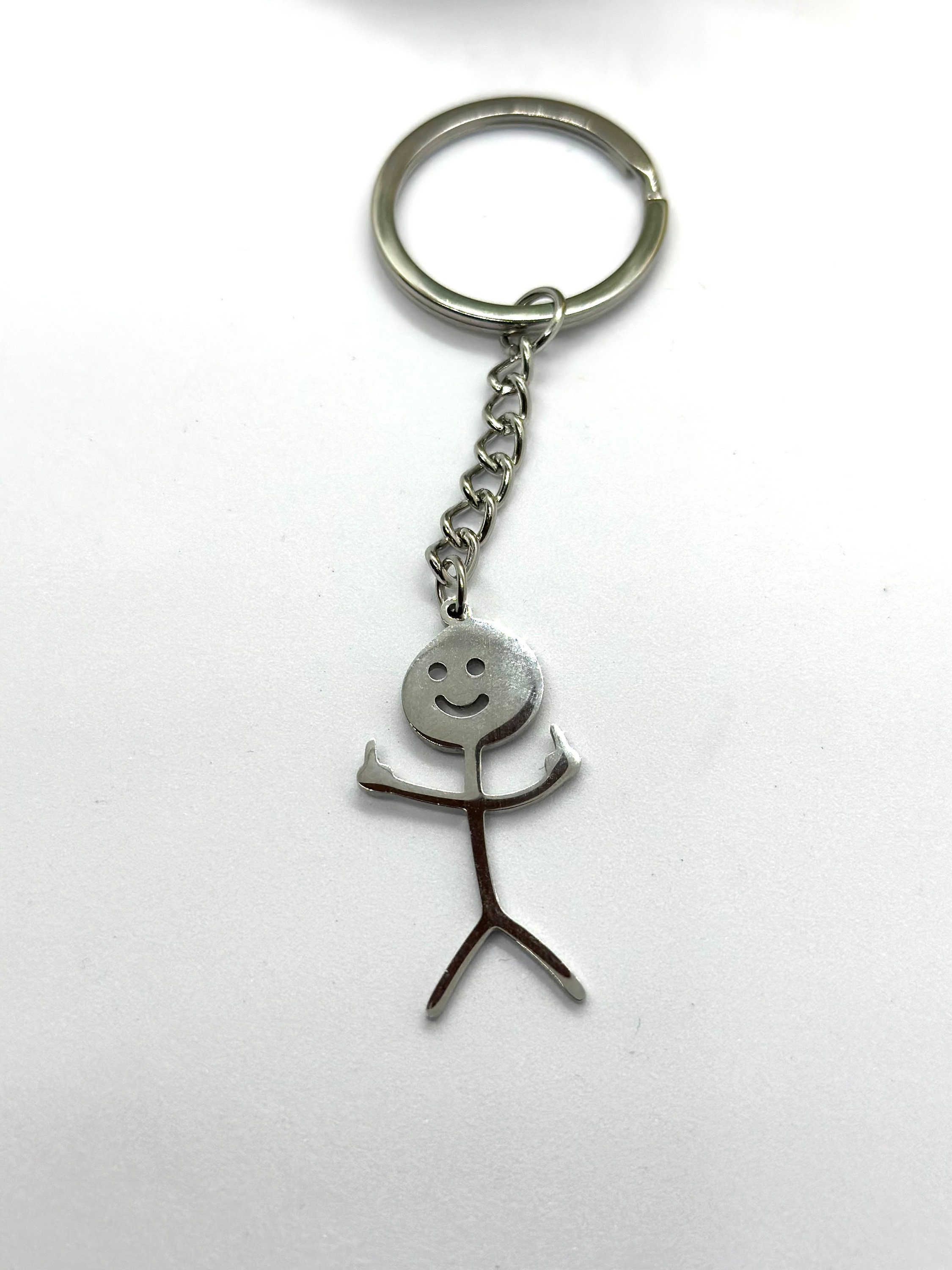 Middle Finger Stickman Keychain - Etsy