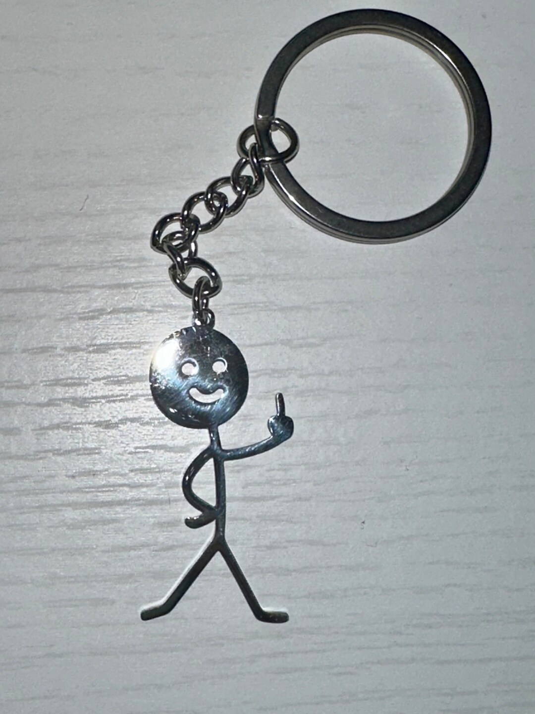 Middle Finger Stickman Keychain / One Hand / Expression Keychain ...