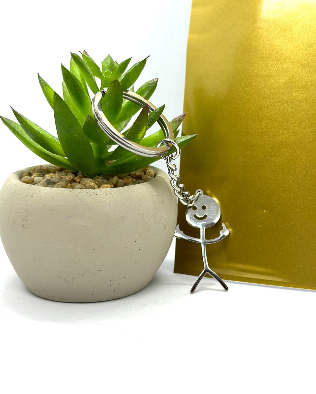 Middle Finger Stickman Keychain - Etsy