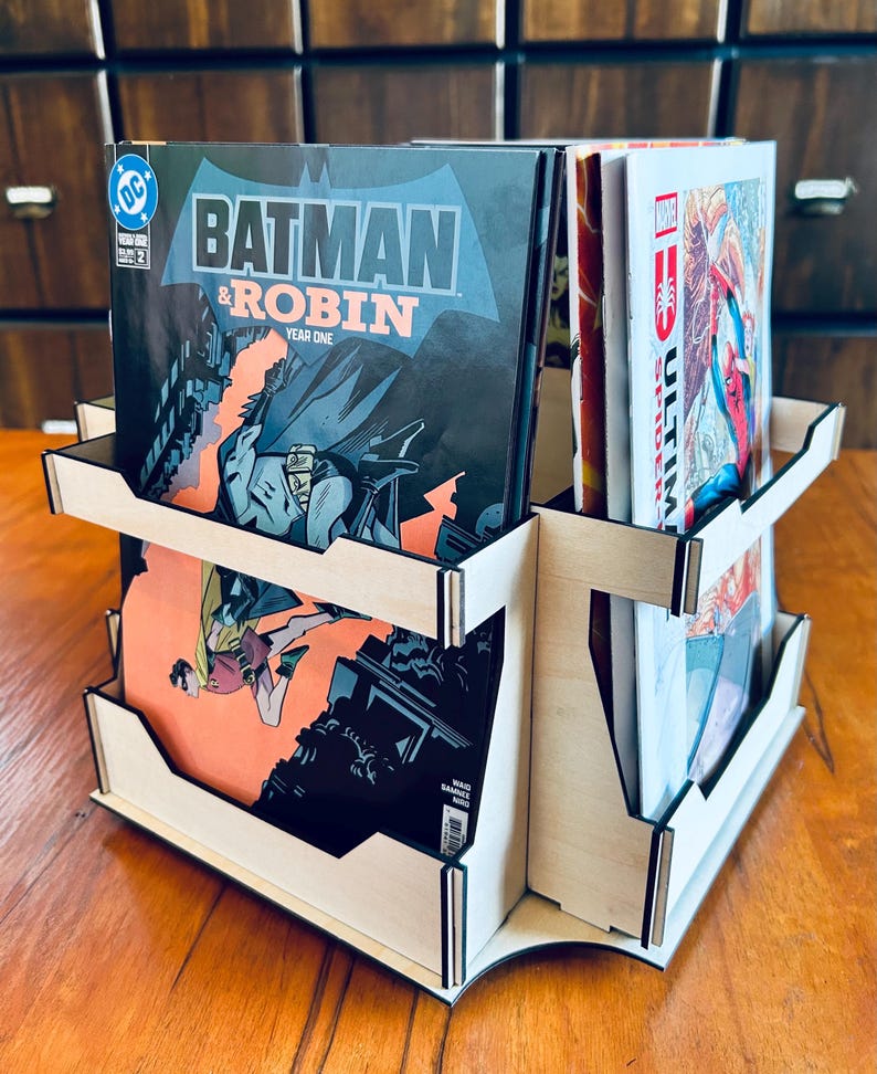 Comic Book Spinner Rack – Desktop Comic Organizer for Collectors ...