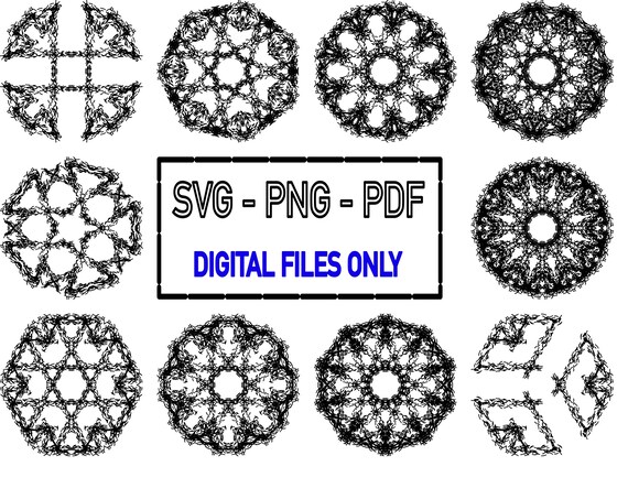 10 SVG PNG & PDF Digital Files to Print Cnc and Etc. - Etsy