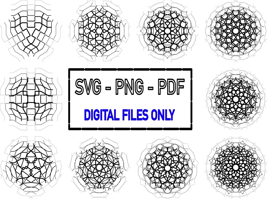 10 SVG PNG & PDF Digital Files to Print Cnc and Etc. - Etsy
