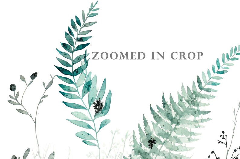 Watercolor Fern Print Download Printable Watercolor Digital - Etsy