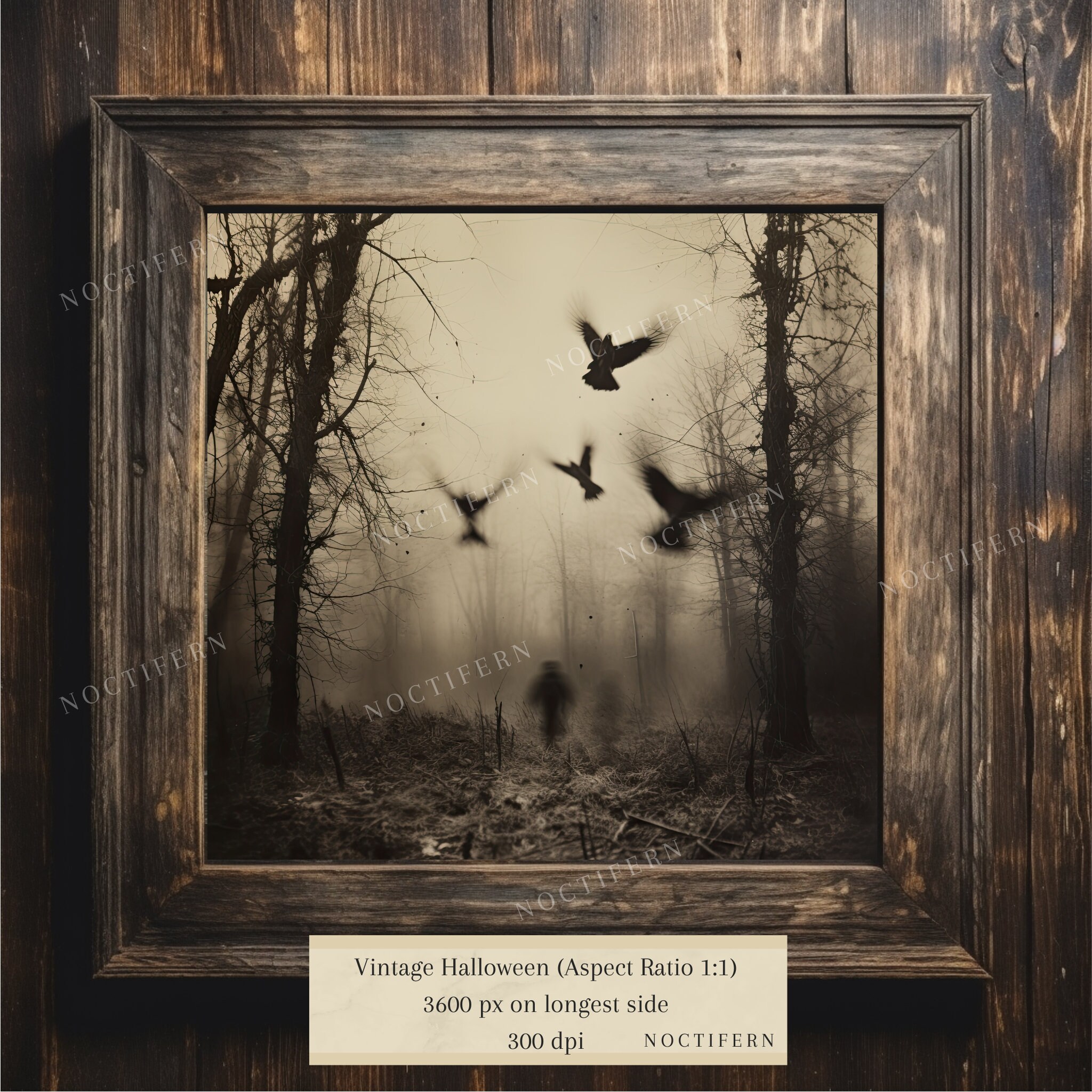 Vintage Halloween Printable Set of 6 Dark Academia Halloween Prints ...