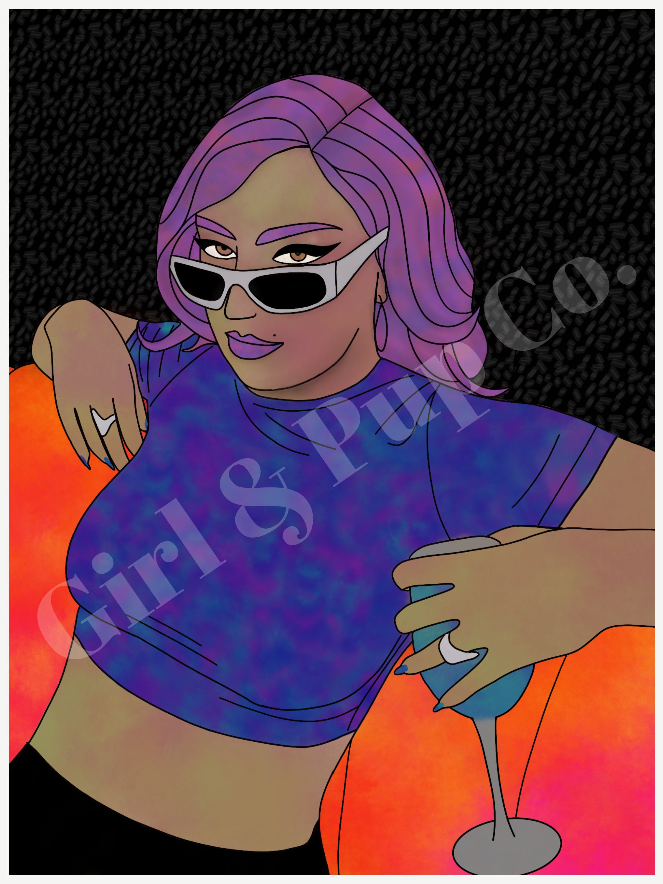 Club Baddie Wall Art Retro Liquor Drinks Cocktails Poster Club Party ...