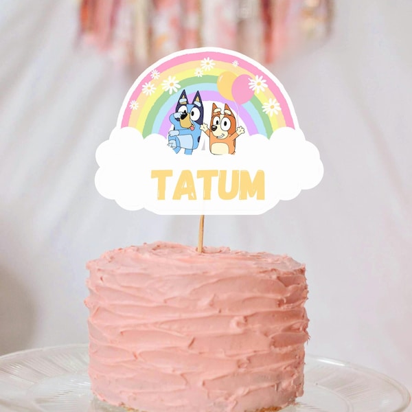 Bluey Cake Topper Girl - Etsy