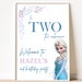 Frozen Birthday Welcome Sign Elsa Birthday Decor 2nd Elsa - Etsy