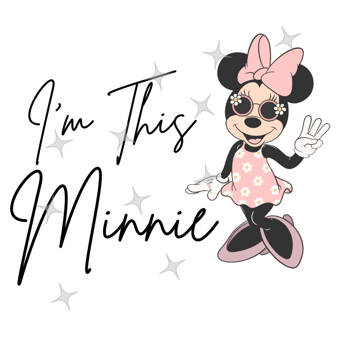 Minnie Mouse PNG, 3rd Birthday, Retro Disney, I'm This Minnie ...