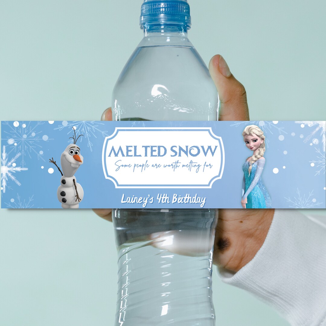INSTANT DOWNLOAD Olaf Water Bottle Label, Melted Snow Label, Olaf ...