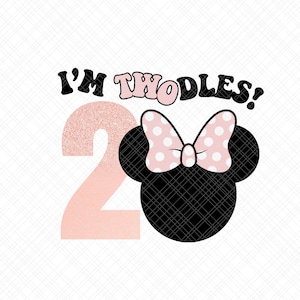 Minnie Mouse PNG, 2nd Birthday Minnie Png, This Minnie, Oh Twoodles ...