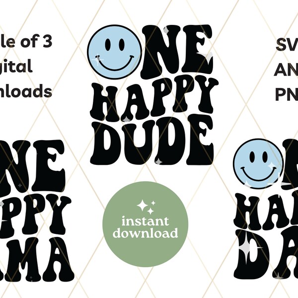 One Happy Dude Png - Etsy