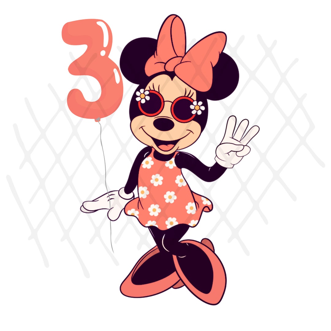 Minnie Mouse PNG, 3rd Birthday, Retro Disney, I'm This Minnie ...