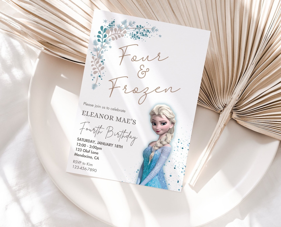 Frozen Birthday Invitation Elsa Birthday Invitation Elsa Party Invite ...